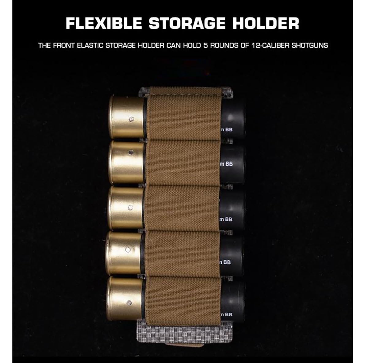 Snapklik.com : 2 Pack Tactical 12 Gauge Shotgun Shell Holder Molle ...