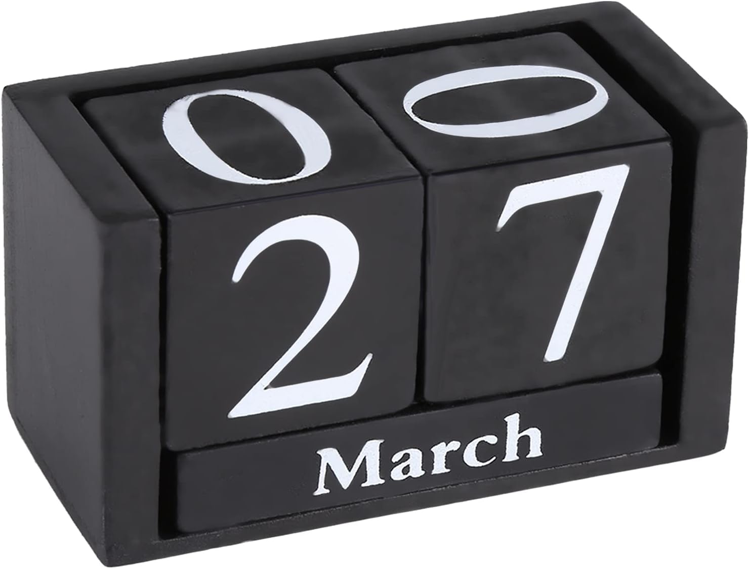 Wooden Calendar,Vintage Wooden Calendar Block Desktop Block Month Date ...