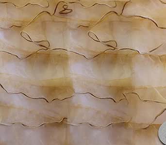 Amazon.com: Organza Ruffle Mesh Fabric 54" Wide Sold by The Yard (CAMEL)
