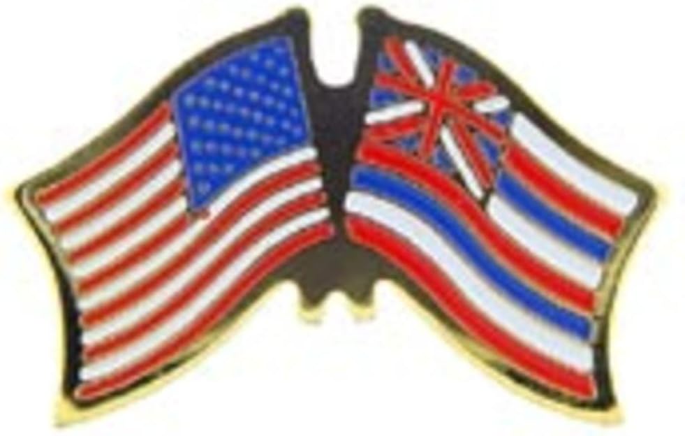 Amazon.com: American & Hawaii Flags Pin 1" : Clothing, Shoes & Jewelry