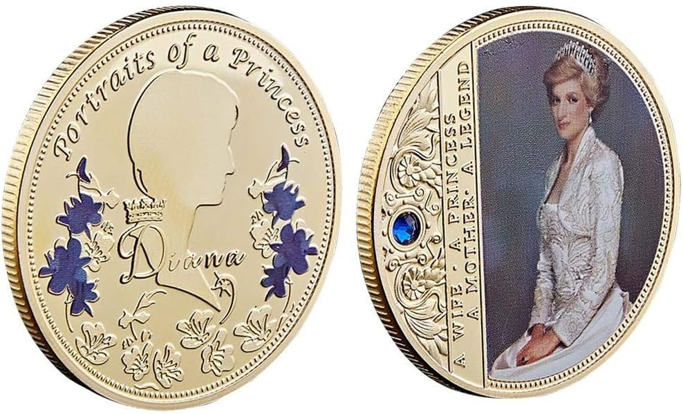 1pc Princess Diana Commemorative Coin Queen Souvenir Coin Collection ...