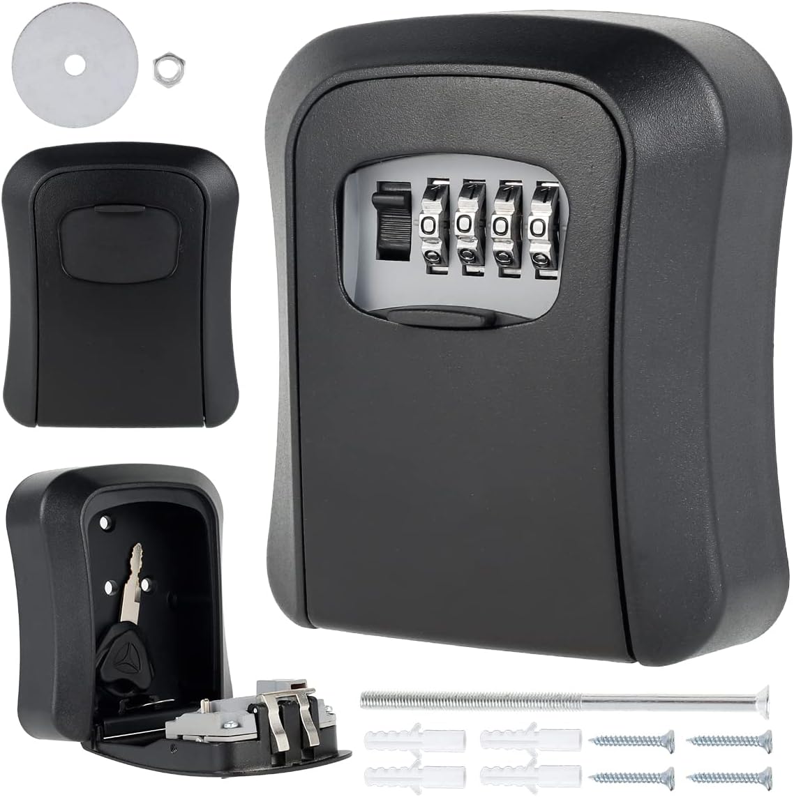 Muross Key Safe Key Box Wall Mounted Key Safe 4 Digit Combination ...