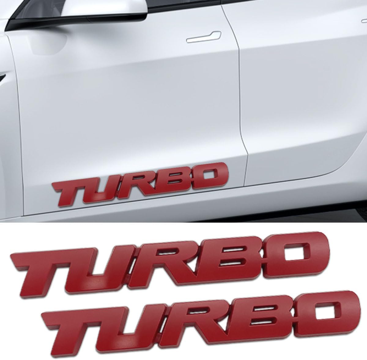 Amazon.com: 2PCS 3D Metal Turbo Car Emblem Sticker, Auto Trunk Side ...