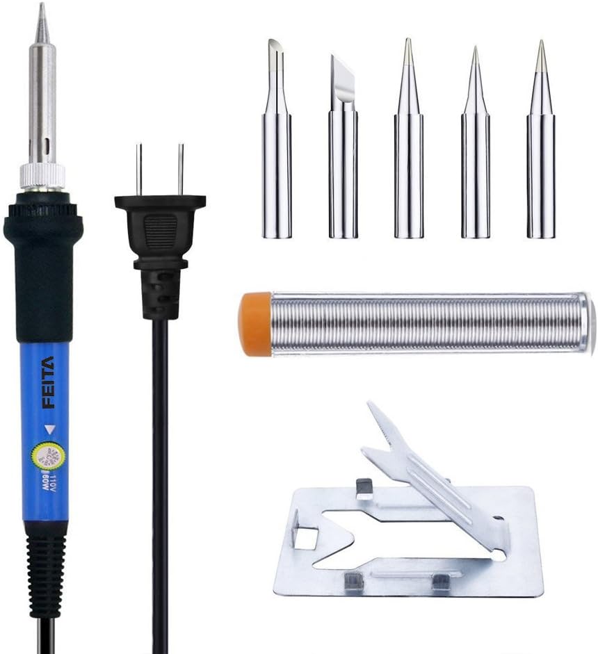 Soldering Iron Kit Electronics - FEITA Adjustable Temperature Solder ...