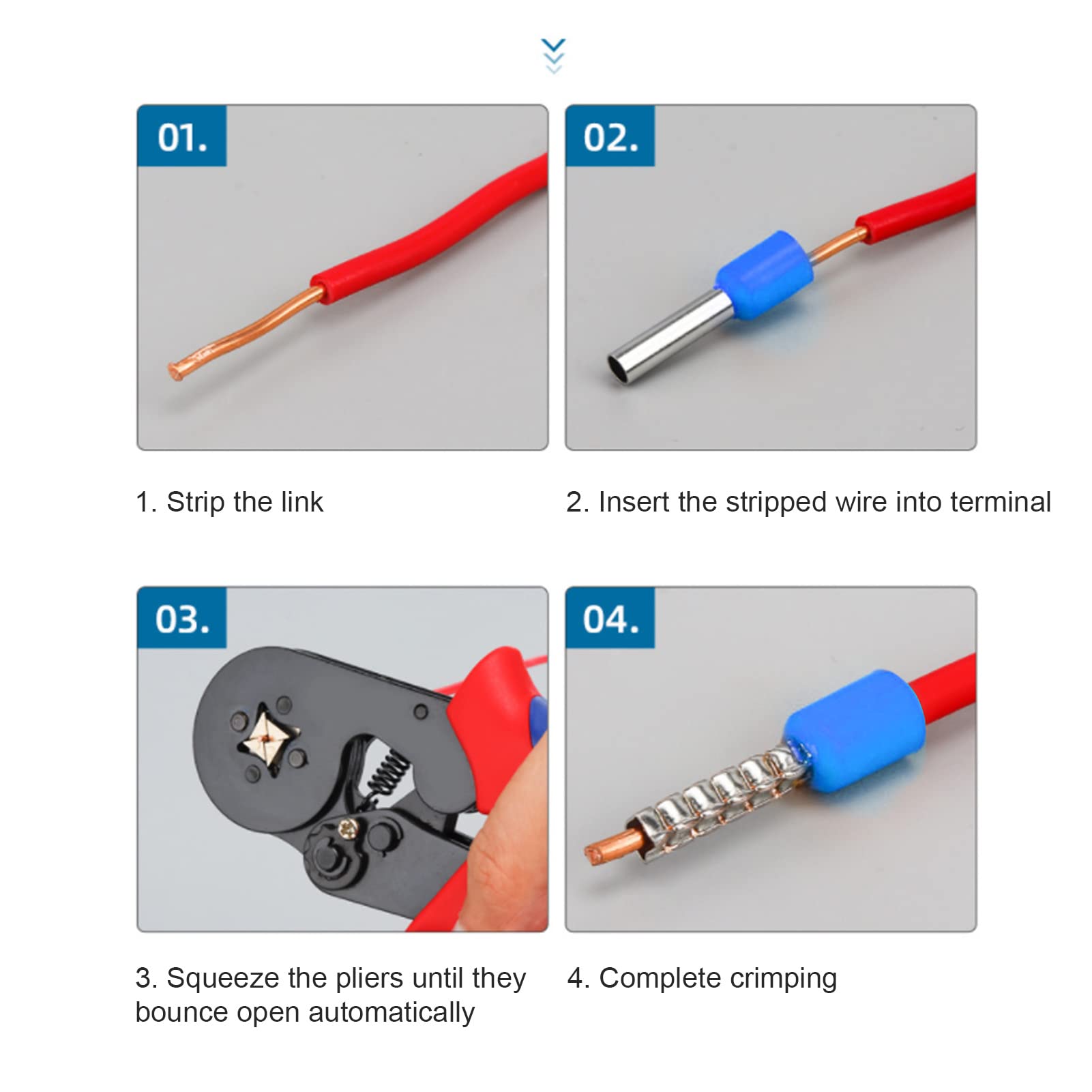 Color Coded Bootlace Ferrules For Electrical 1000-Pack Crimp Connector ...