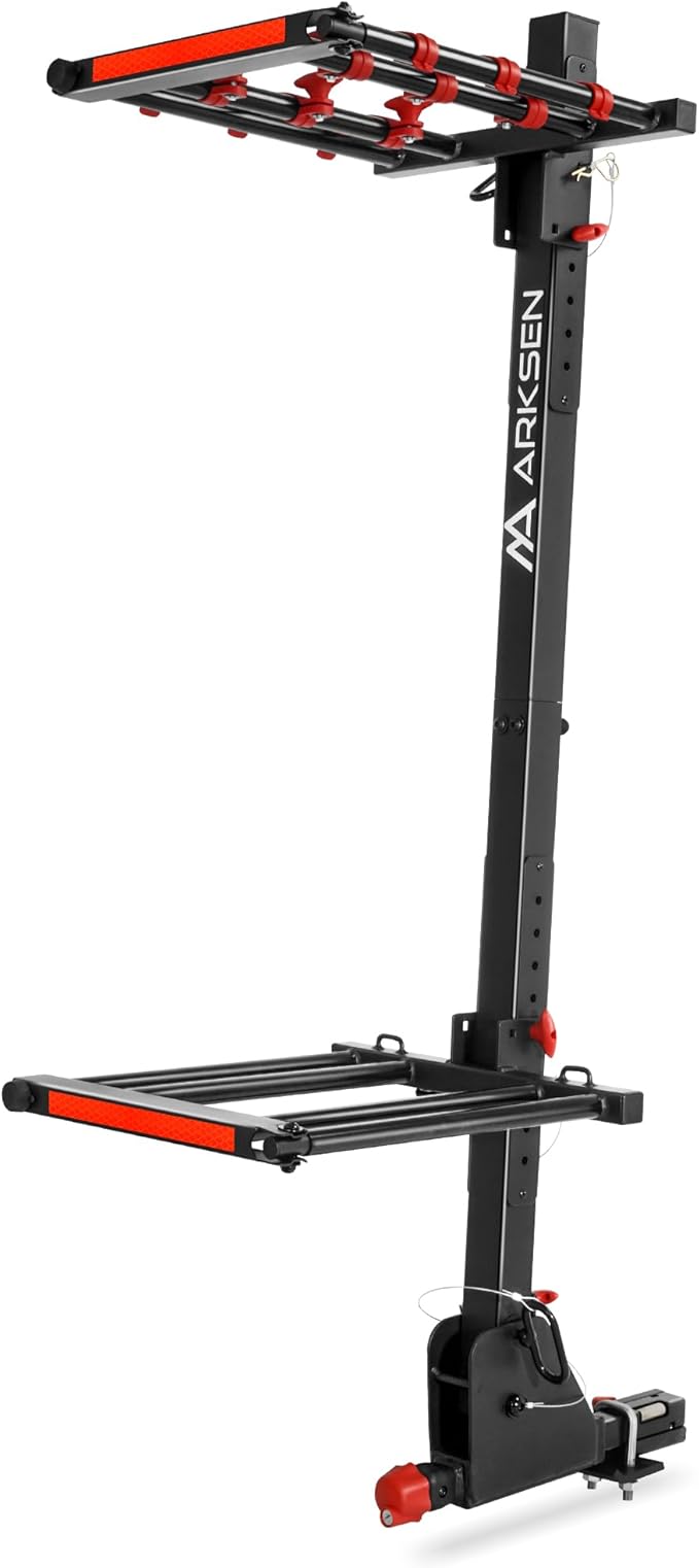 Amazon.com: Arksen Folding Hitch-Mounted Ski/Snowboard Rack, Snowboard ...