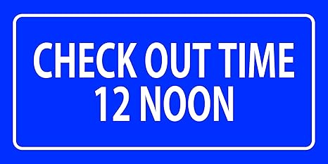 VoodooSperm Check Out Time Sign board - Size : 30 cm x 15 cm : Amazon ...
