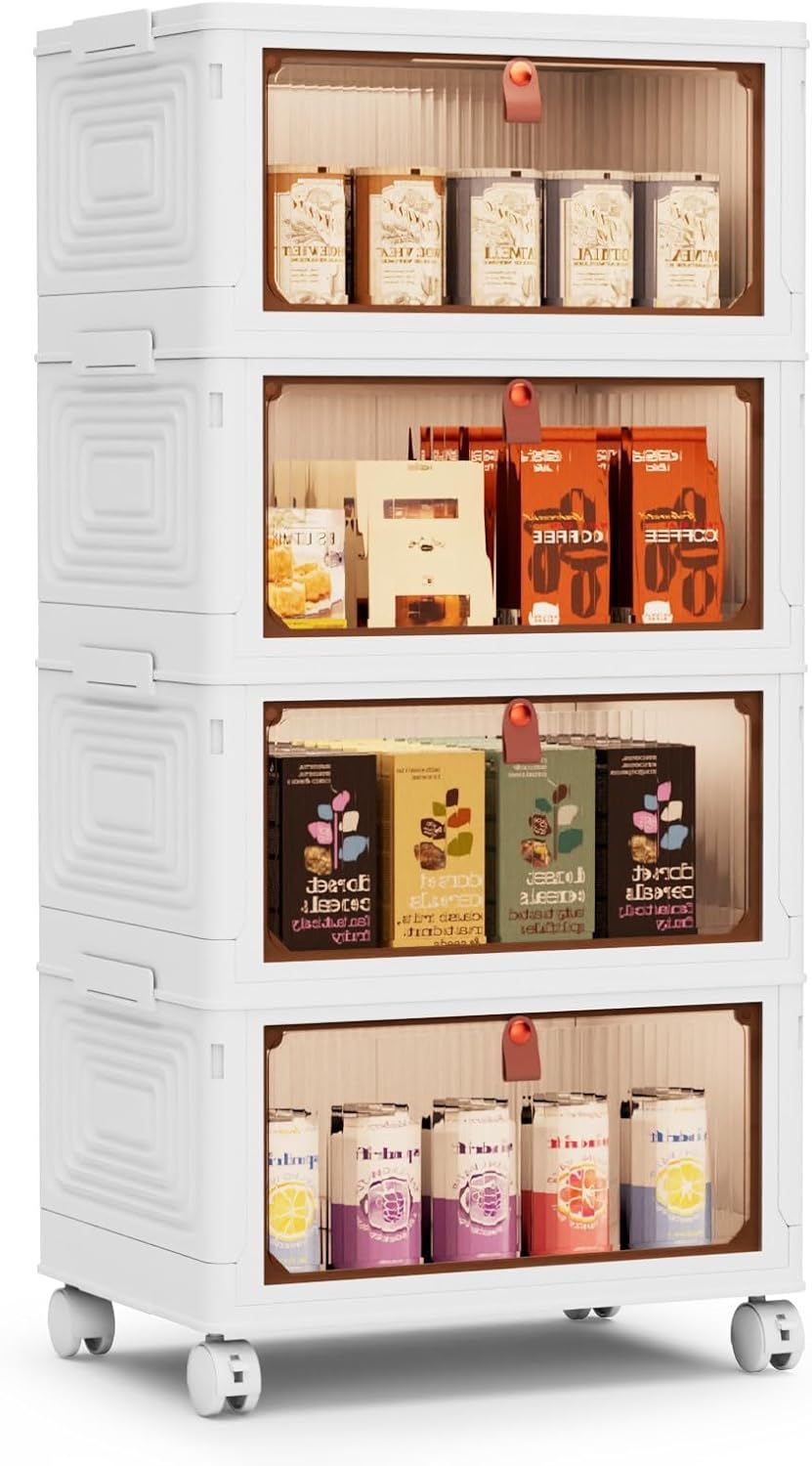 Amazon.com: YSSOA Contenedores de almacenamiento de plástico de 4 ...