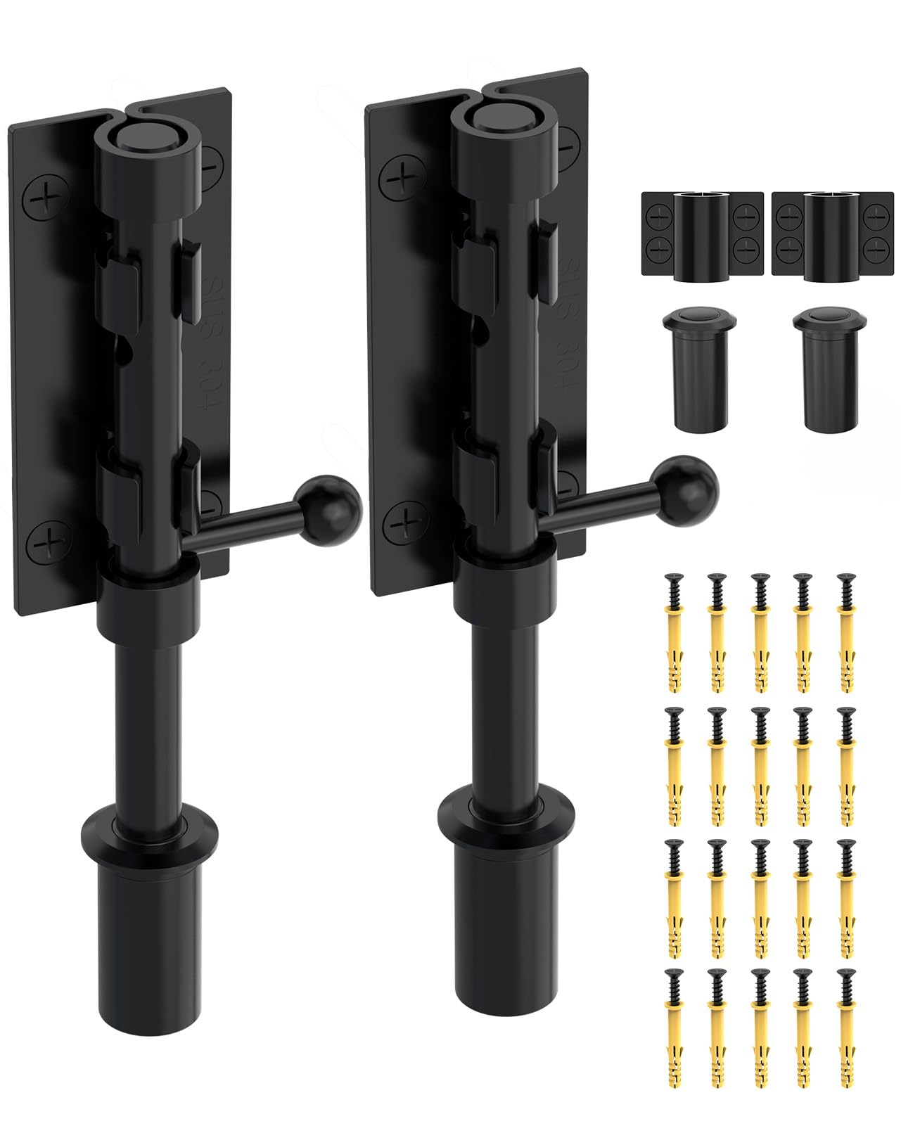 Snapklik.com : YogePote Barrel Bolt Latch, 6" Shed Door Latch, Heavy ...