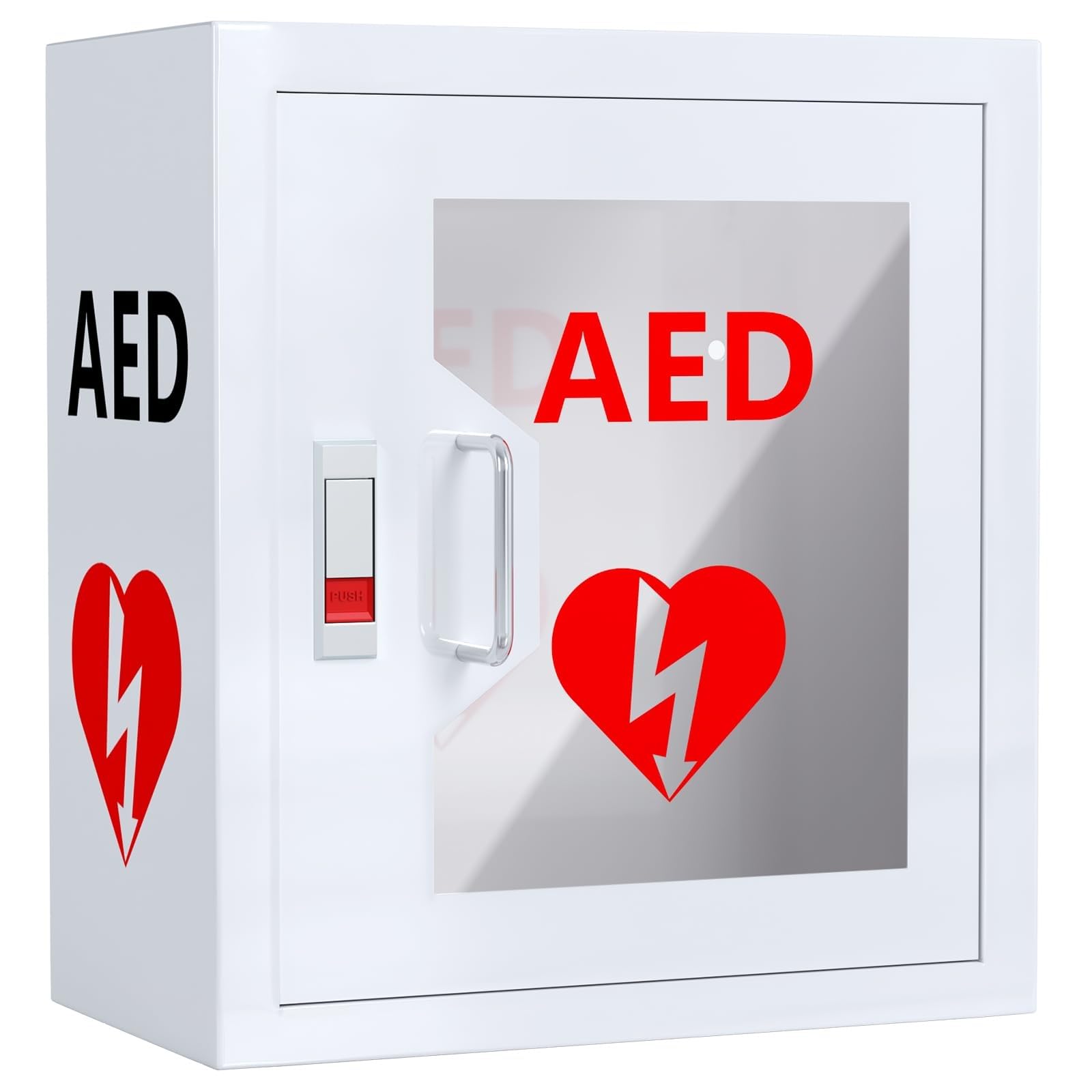 AED Cabinet Wall Mounted Cardiac Defibrillator Storage Box for Home ...