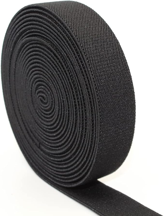 Amazon.com: Sewing Elastic Band 1-Inch by 5-Yard Black Colored Double ...