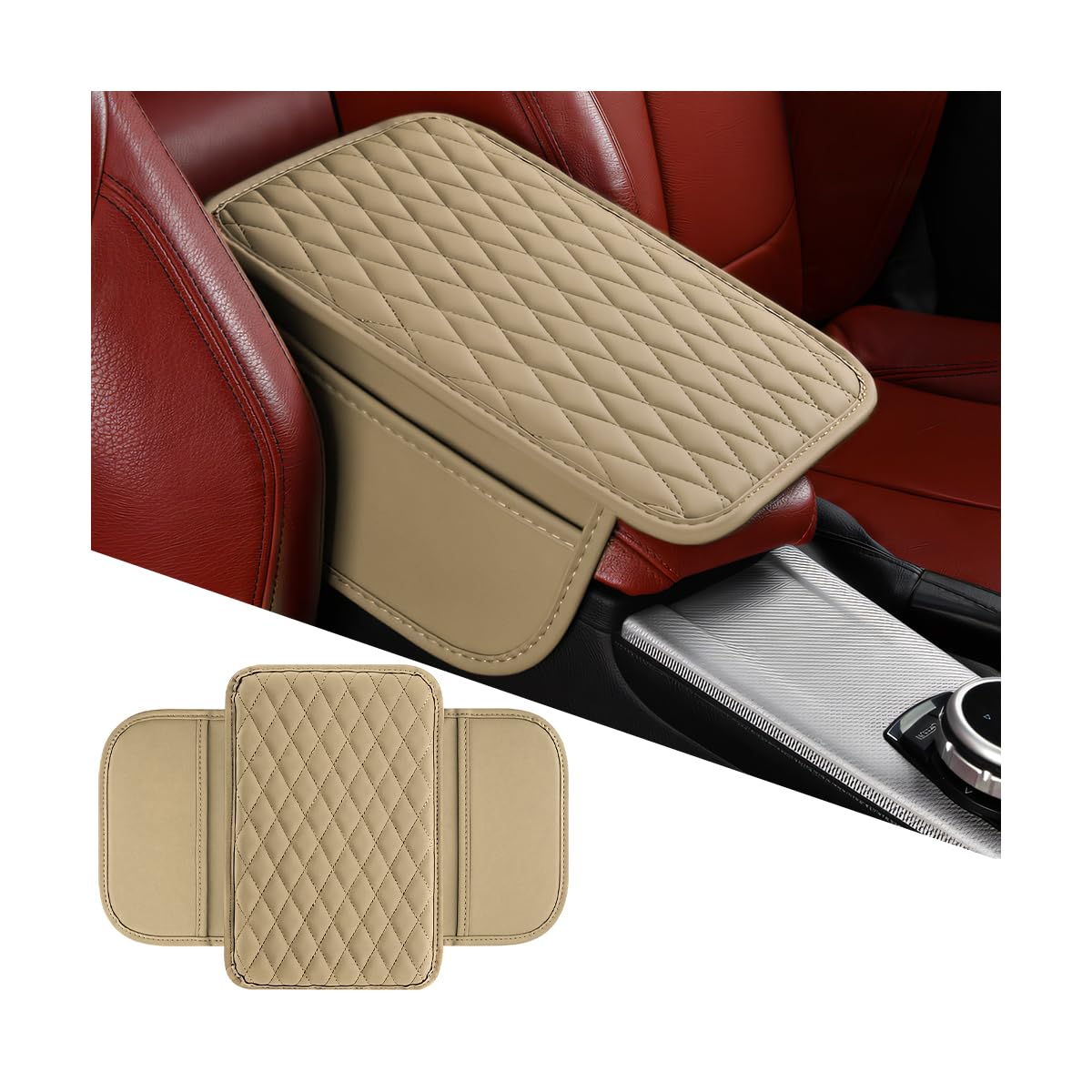 Snapklik.com : Mandark Car Center Console Cover, Microfiber Leather ...