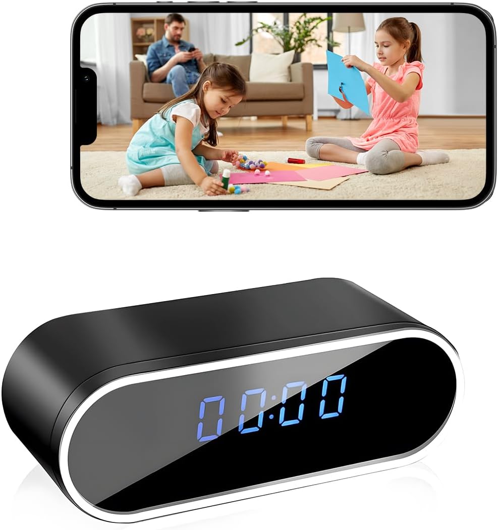 Amazon.com : LIBREFLY Full HD 1080P Camera Clock - WiFi Mini Discreet ...