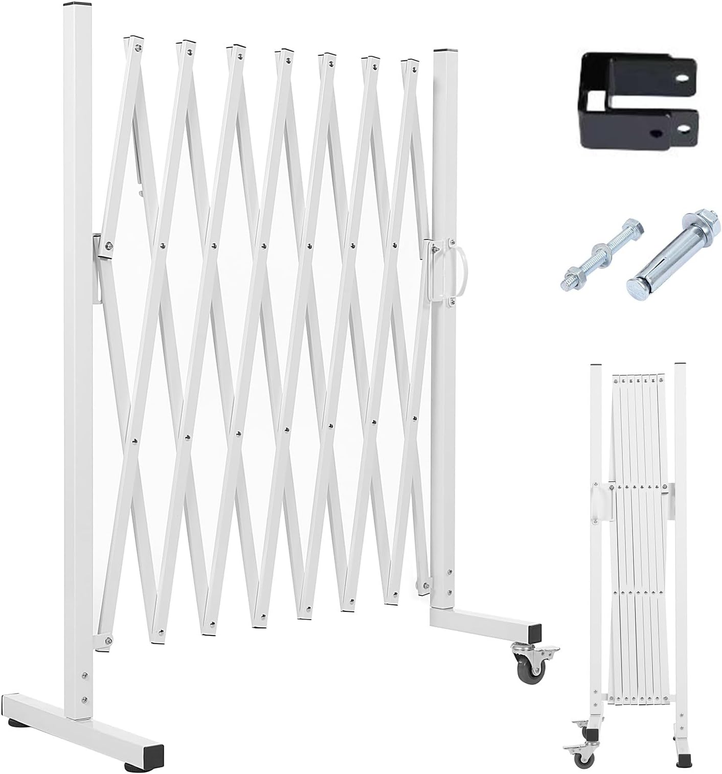 Amazon.com: YITAHOME Metal Expandable Mobile Barricade, 8FT Folding ...