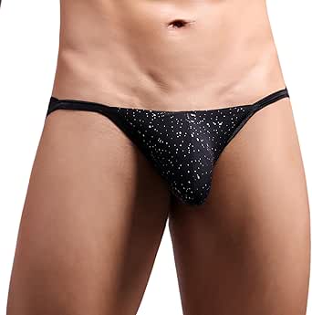 FEOYA Men's Sexy Underwear Elastic Glitter Texture Panties Low Rise Bulge Pouch Briefs Brazilian ...
