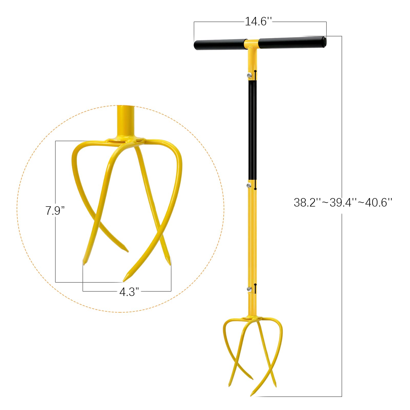Snapklik.com : Hand Tiller Garden Tiller, Manual Twist Tiller