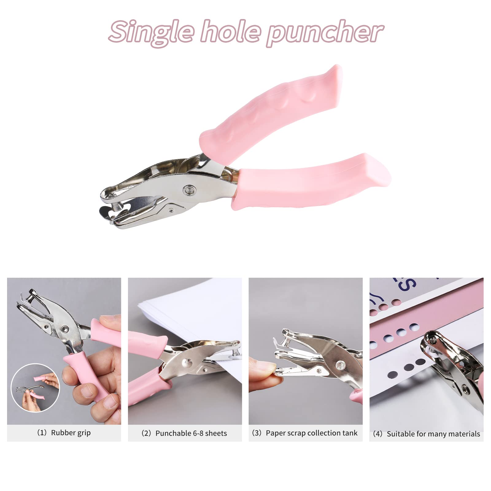 Snapklik.com : Pink Stapler And Tape Dispenser Set, Office Supplies For ...