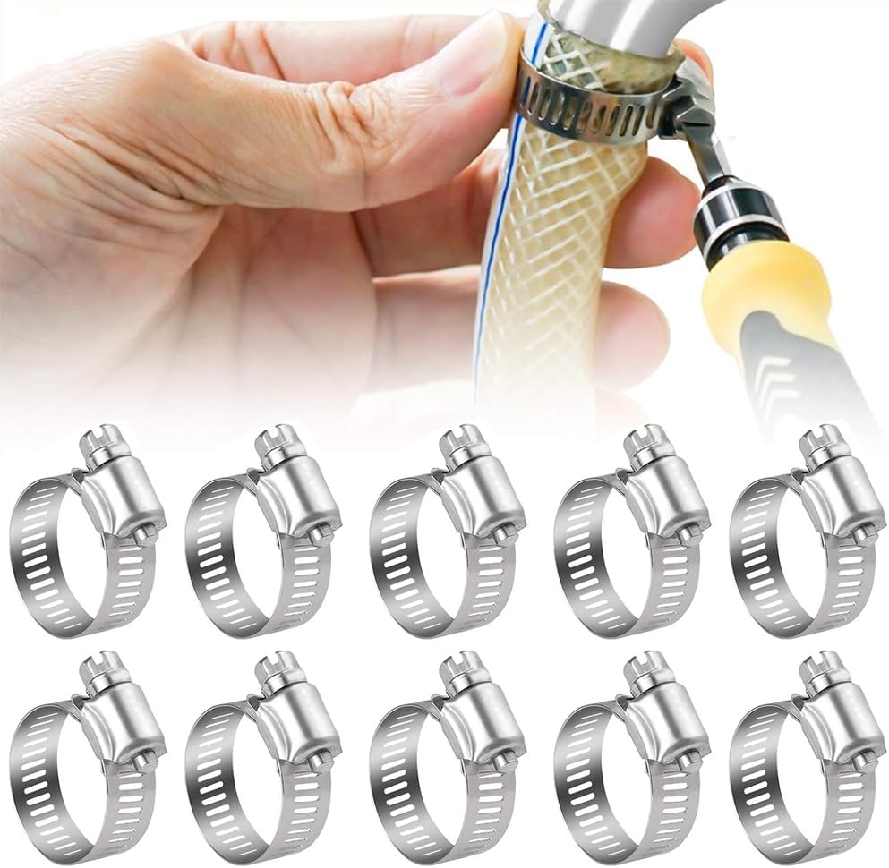 Amazon | MINBOOT ホースバンド ステンレス 10個入り ホースクランプ 調整可能 ホースクリップ SUS304 強力固定 汎用 Φ16-25mm対応 | ホースバンド