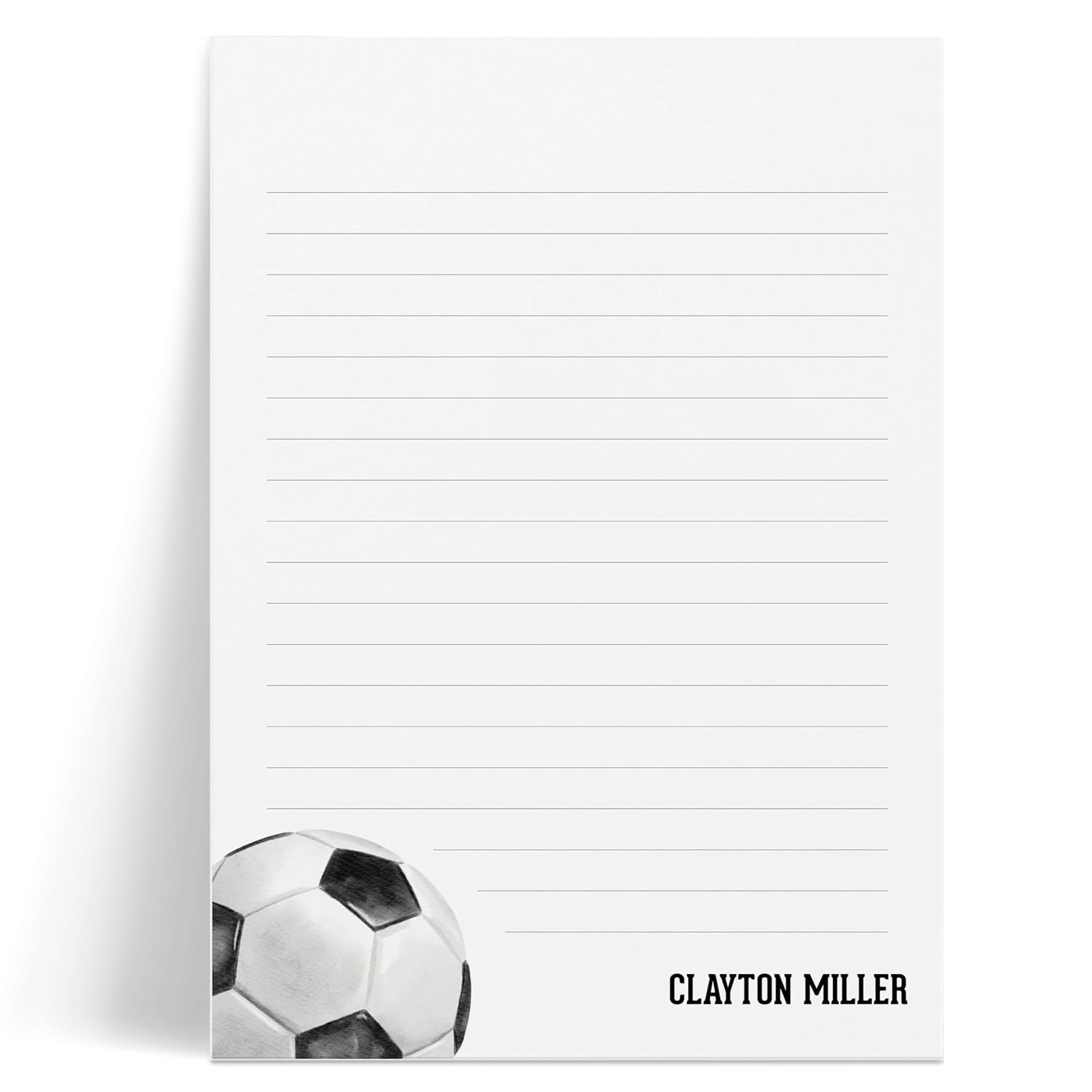 Amazon.com: Personalized Notepad for Kids, Soccer Notepad for Boys or ...