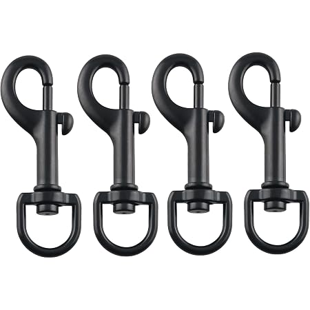 Amazon.com : Flagpole Brass Snap Hooks with Rubber Coating - Swivel ...