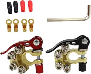 Amazon.com: Cabilock 2pcs Heavy Duty Copper Battery Clamp Terminal Car ...