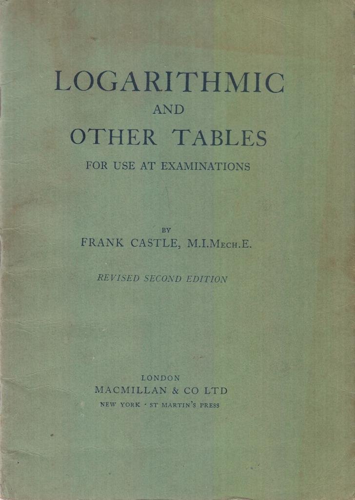 LOGARITHMIC AND OTHER TABLES: unknown author: Amazon.com: Books