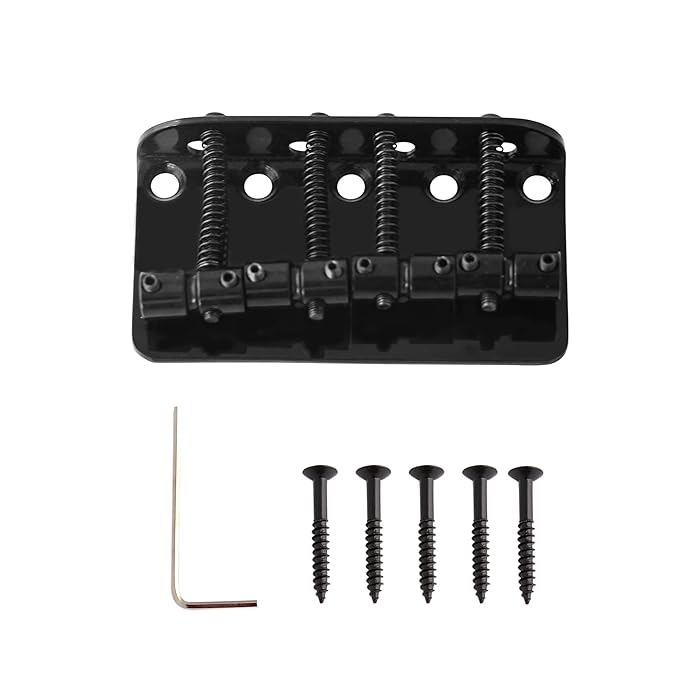 Buy Rubatone 4 String Bass Bridge Top Load Bridge Hard Tail Fixed Steel ...