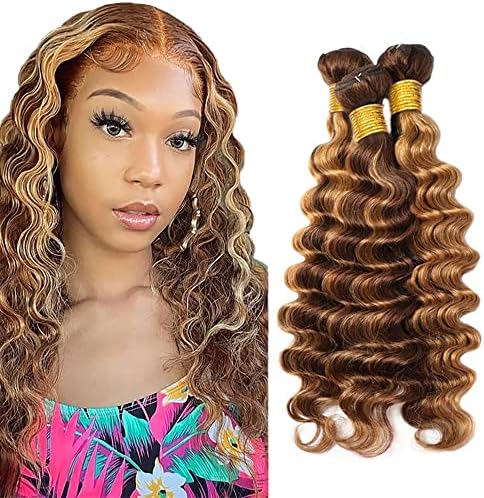 Amazon.com : P4/27 Deep Wave Bundles Blonde Deep Wave Bundles Highlight ...
