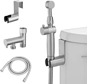 Greenspring Nickel Handheld Bidet Sprayer Attachment for Toilet Brass ...