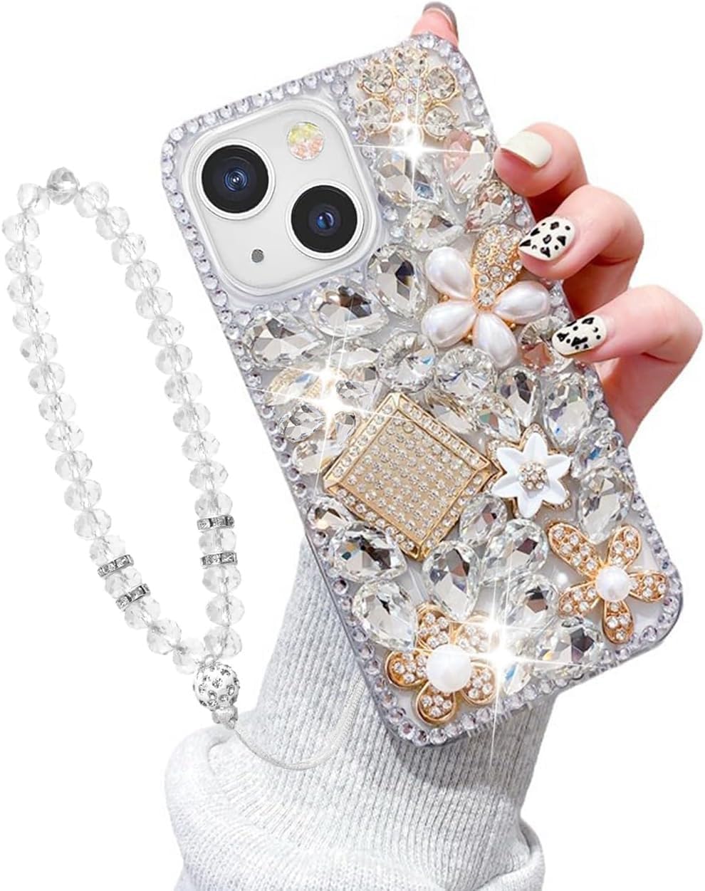 Amazon.com: XinMerry Compatible with iPhone 13 Bling Case with Wrist ...
