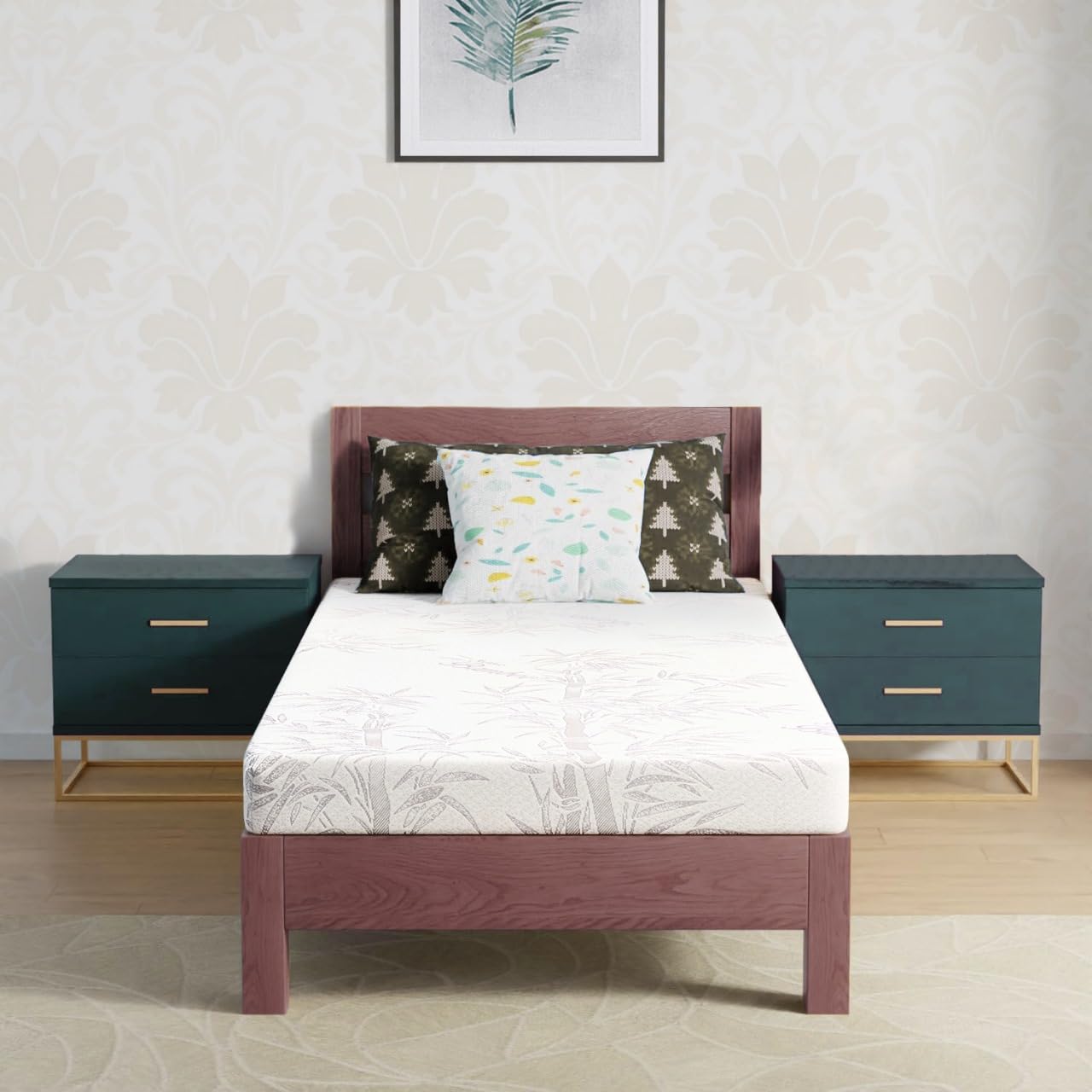 Econo 4" Twin/Single Size Mattress in a Box Cool Resilient Medium Firm ...