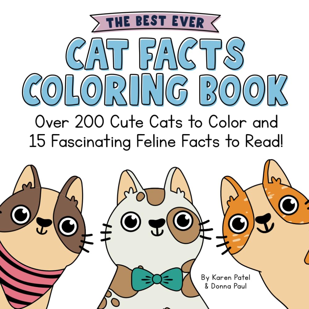 Amazon.com: The Best Ever Cat Facts Coloring Book: 9781777014827: Patel ...