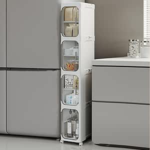 Amazon.com: ILWorkTLs 4-Tier Stackable Narrow Storage Cabinet with ...