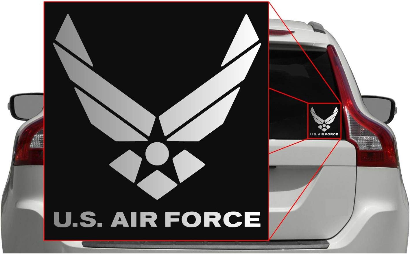 Amazon.com: U.S. Air Force Logo with Words [Pick Any Color] Vinyl ...