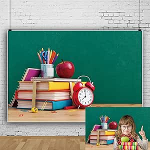 Amazon.com : 5x3ft Back to School Backdrop Classroom Chalkboard Desk ...