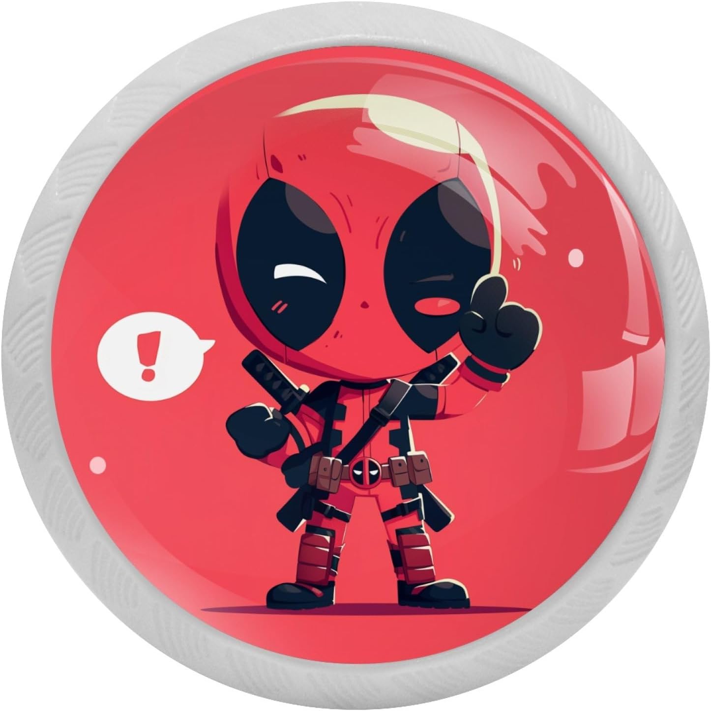 CYZJPRVN for Deadpool Round Glow-in-The-Dark Fluorescent Drawer Knobs 4 ...