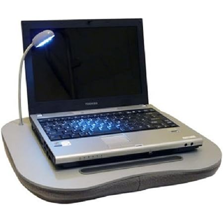 New Lap/Laptop Desk/Table with Light/Lamp & Cushion : Amazon.co.uk ...