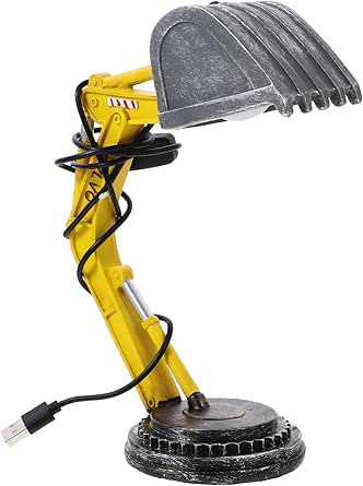 UKCOCO Puck Lights Rechargeable Excavator Table Lamp - Digger Desk Lamp ...