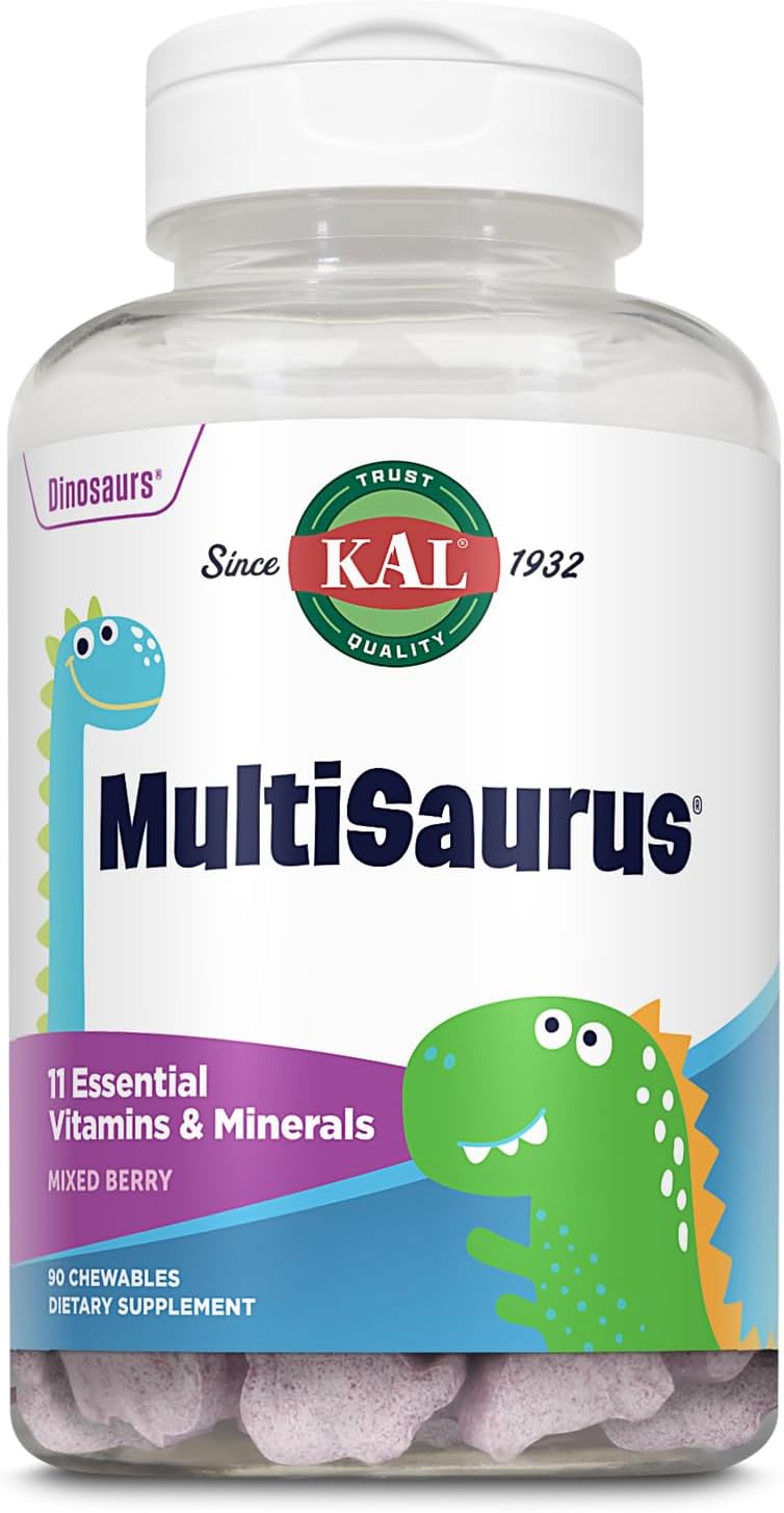 Amazon.com: KAL MultiSaurus - Multivitaminas masticables para niños, 11 ...