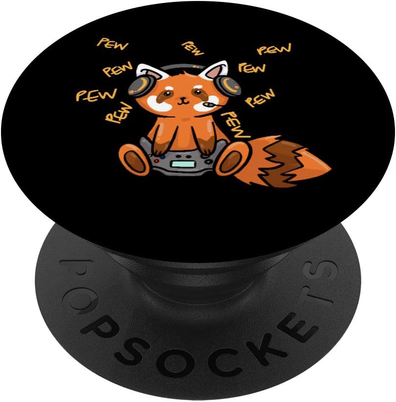 Amazon.com: Gamer Red Panda Pop Socket for Kids PopSockets PopGrip ...