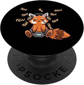 Amazon.com: Gamer Red Panda Pop Socket for Kids PopSockets PopGrip ...