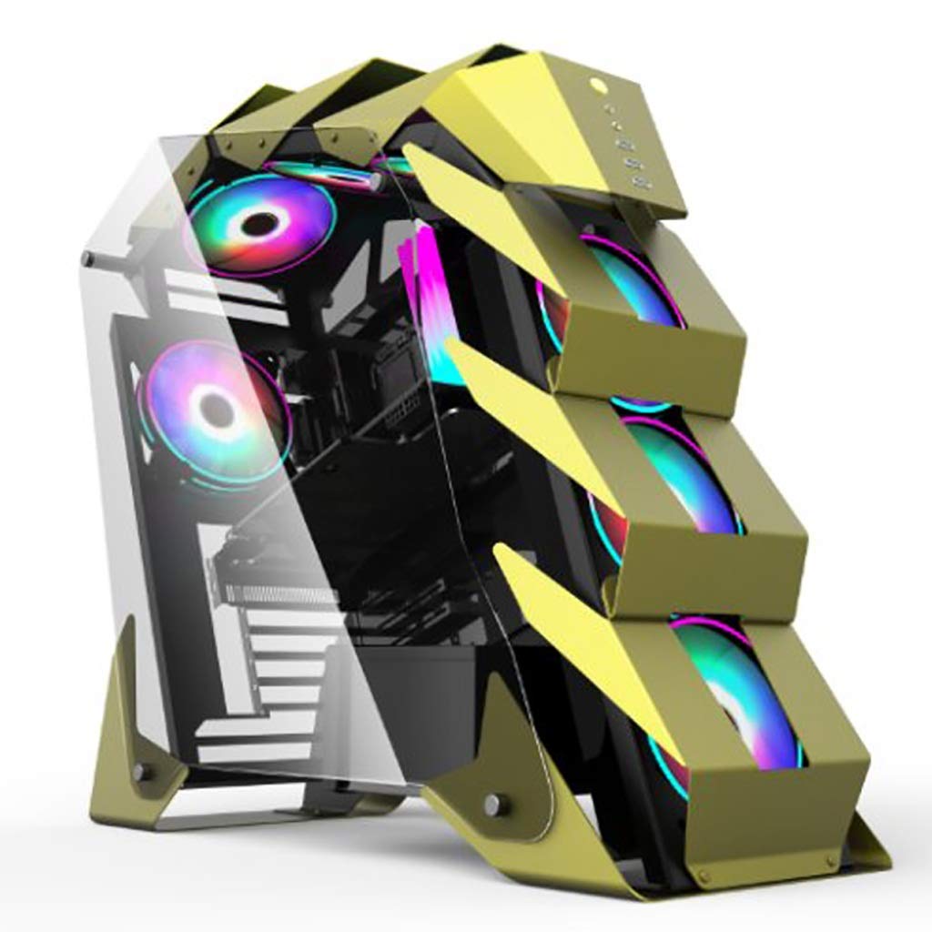 WSNBB Gaming Case, Mid-Tower ATX/M-ATX PC Gaming Computer Case,Tempered ...