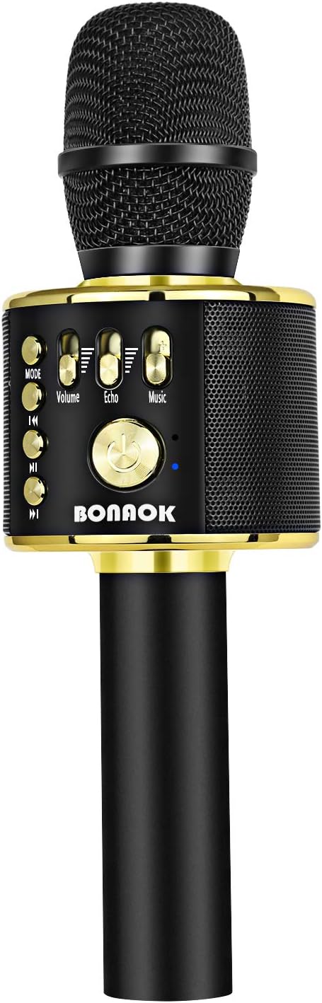 Amazon.com: BONAOK Wireless Bluetooth Karaoke Microphone, 3-in-1 ...