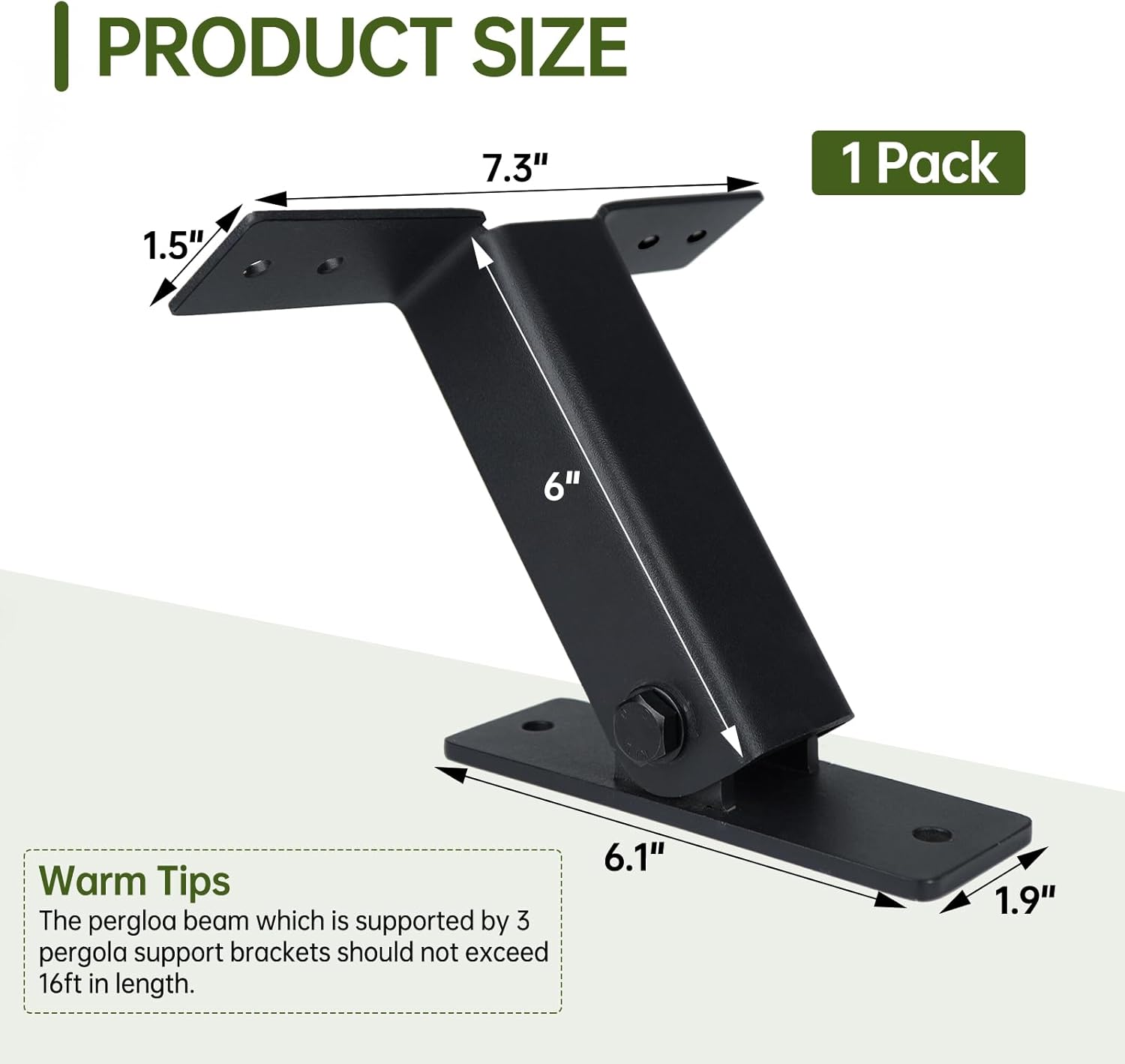 Roof Riser Bracket Kit Pergola Roof Riser Beam Brackets Adjustable ...