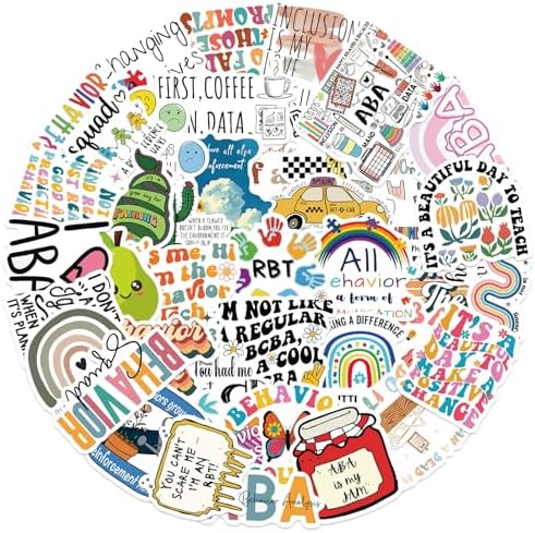 Amazon.com: 50Pcs Cartoon ABA Stickers, Applied Behavior Analysis Vinyl ...