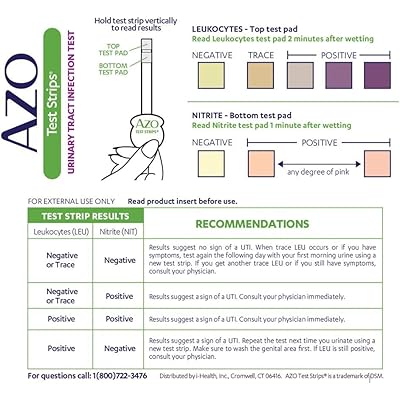 AZO UTI Test Strips - Accurate, Clinically Tested, Easy to Read - 3 ...