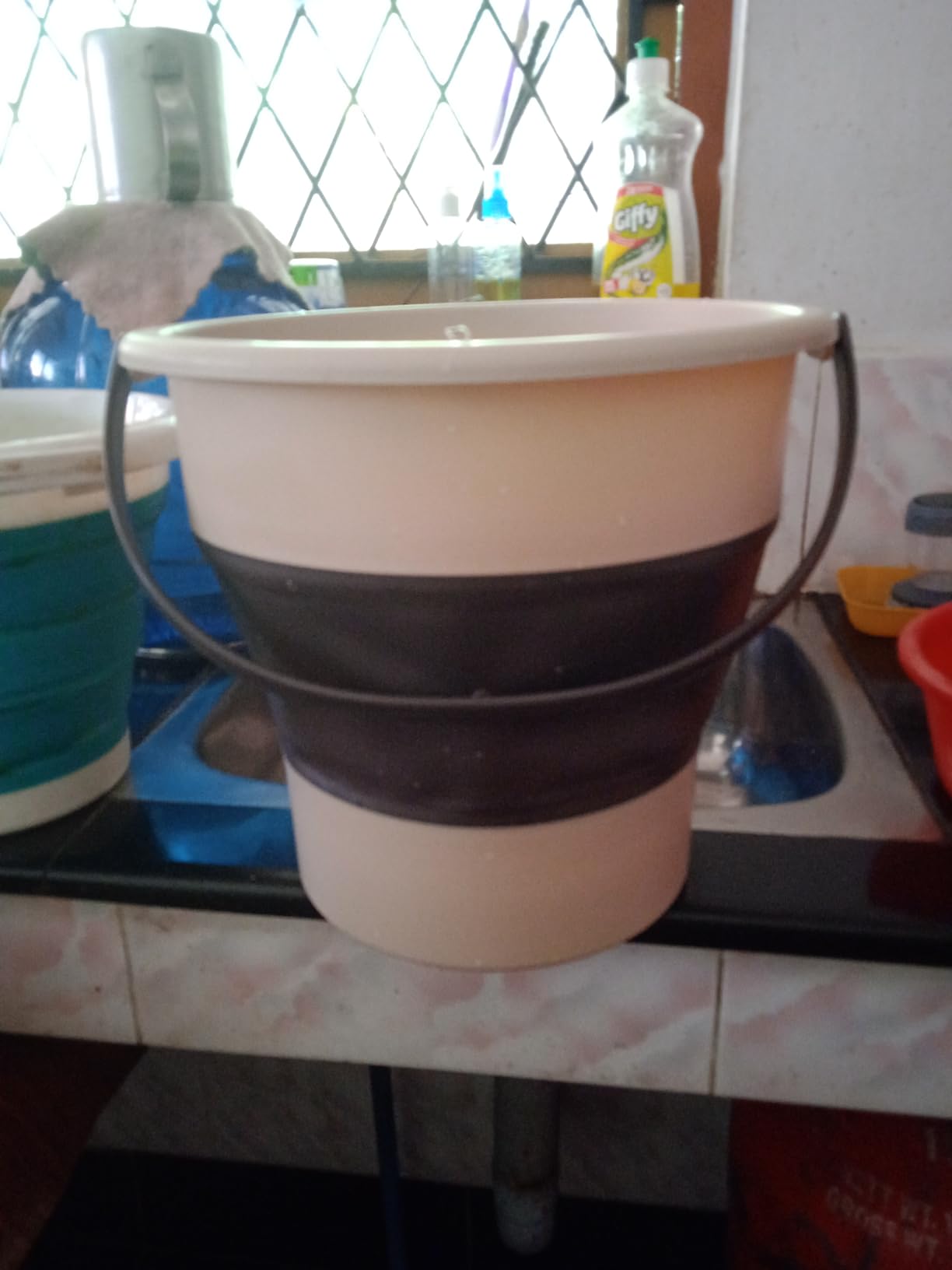 BSITFOW Water Bucket Plastic 10L Foldable Portable Storage Bucket Car ...