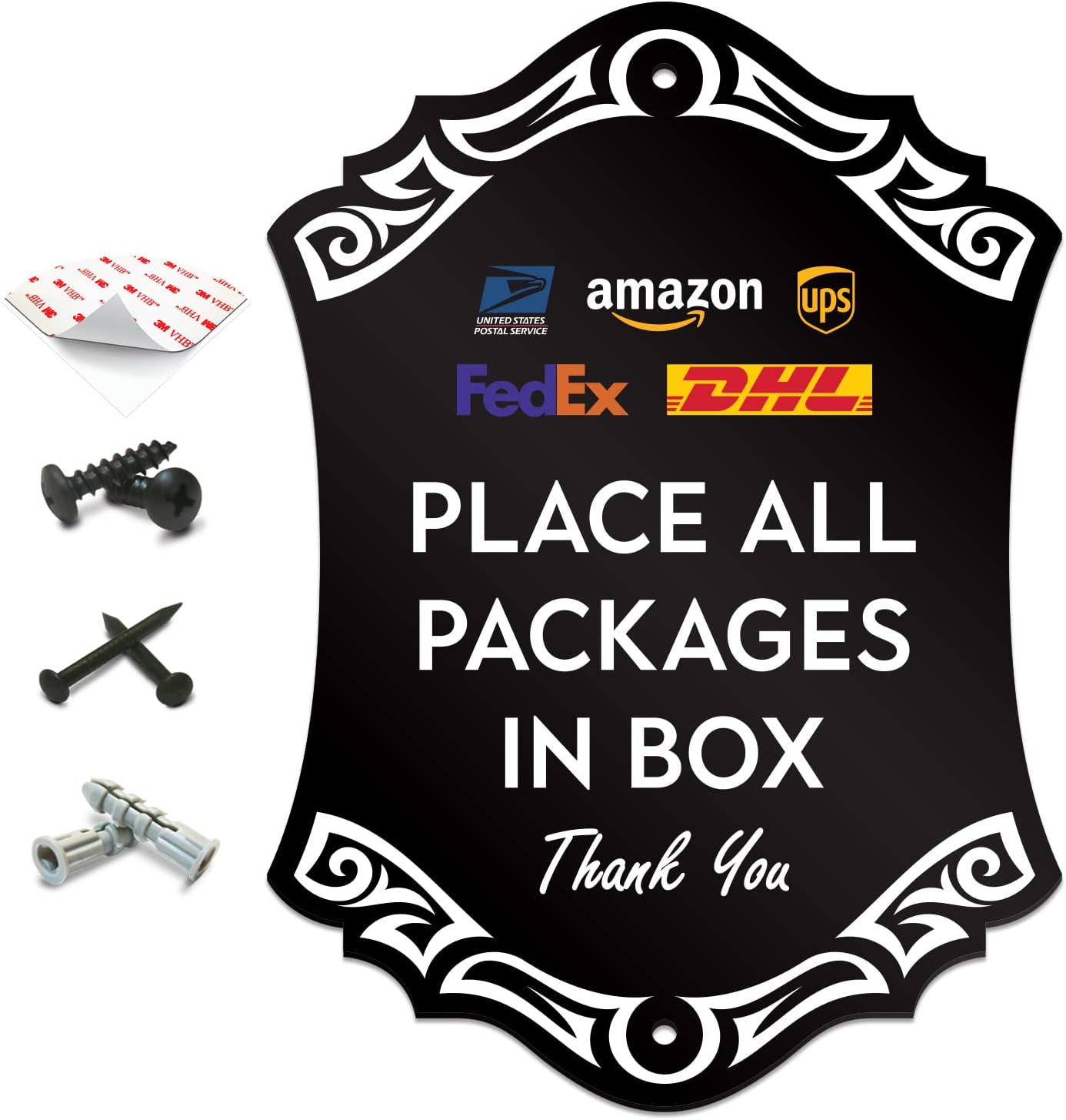 Amazon.com: SignSeries Delivery Instruction Door Sign - Place All ...