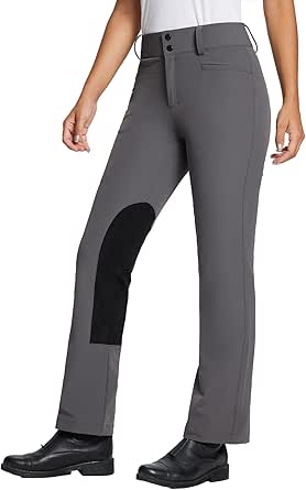 Amazon.com: baleaf Women's Horse Riding Pants Bootcut Breeches Knee ...