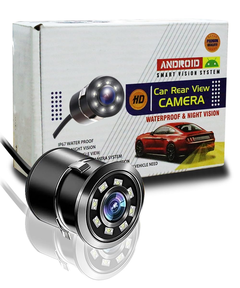 SPAIKO 720p AHD Car Rear View Camera for 9 inch Android Screens for Car ...